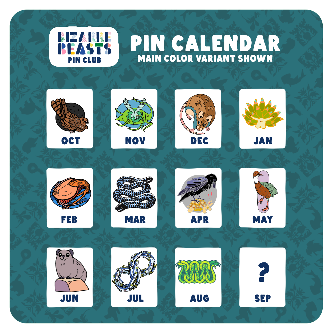 Bizarre Beasts Pin Subscription! – Complexly Store