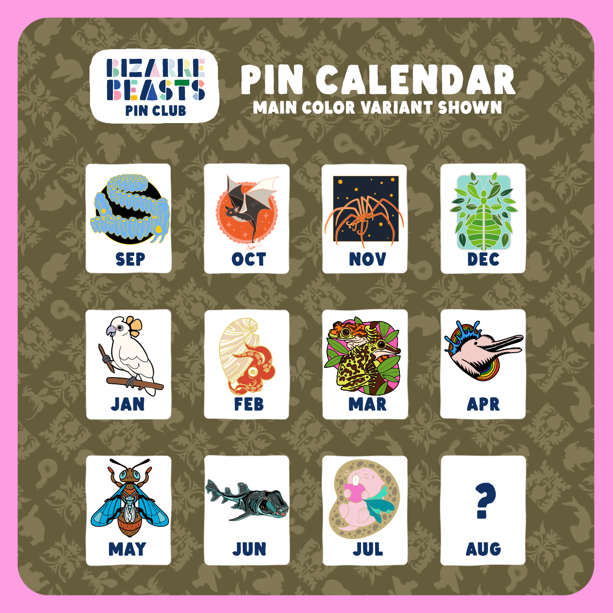 Bizarre Beasts Pin Subscription! – Complexly Store